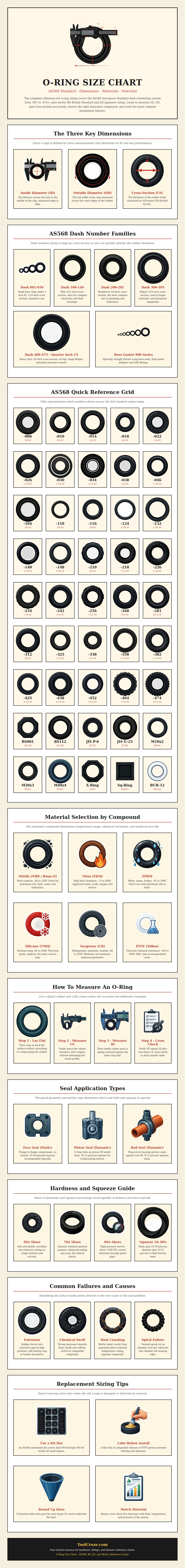 O Ring Size Chart - Tool Croze