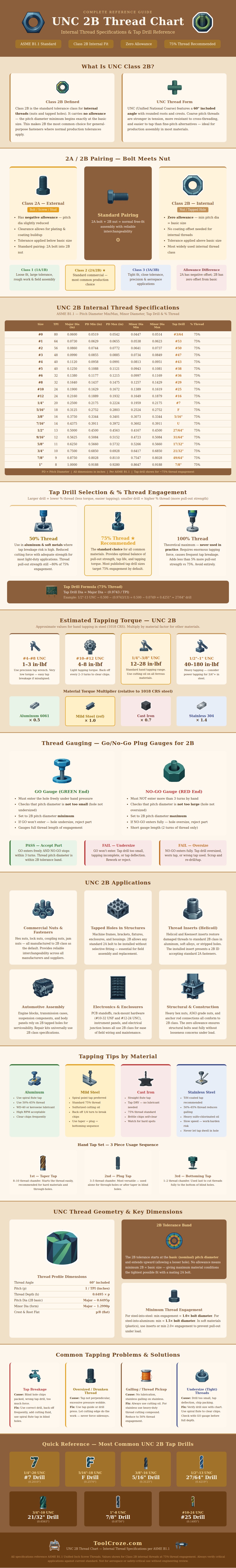 Unc 2b Thread Chart - Tool Croze